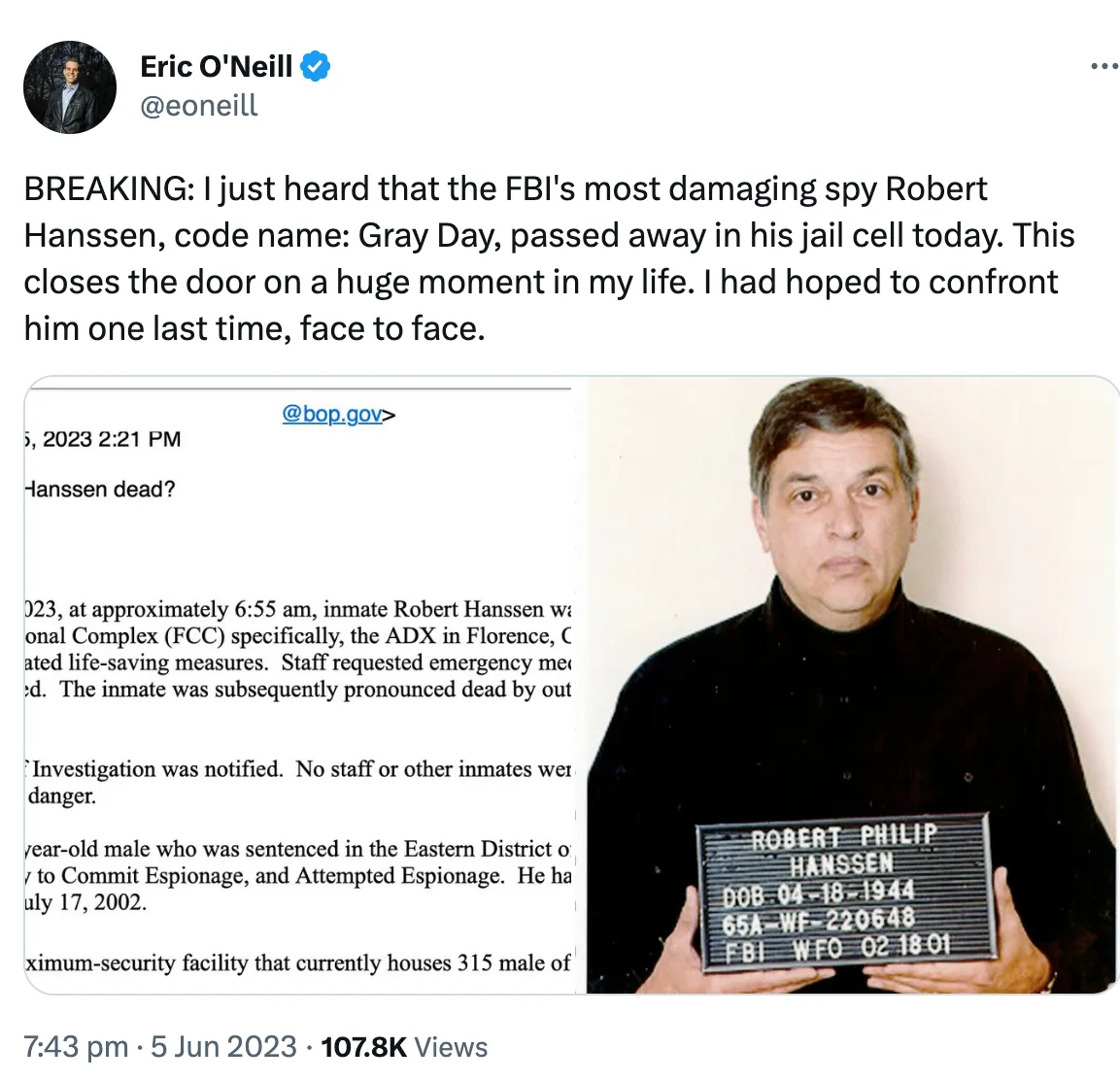 The Inside Story: Robert Hanssen’s Psychiatrist Reveals Secrets of the KGB Super Spy